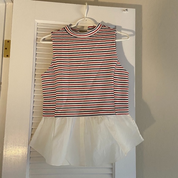 English Factory | Tops | English Factory Red White And Blue Striped Top ...